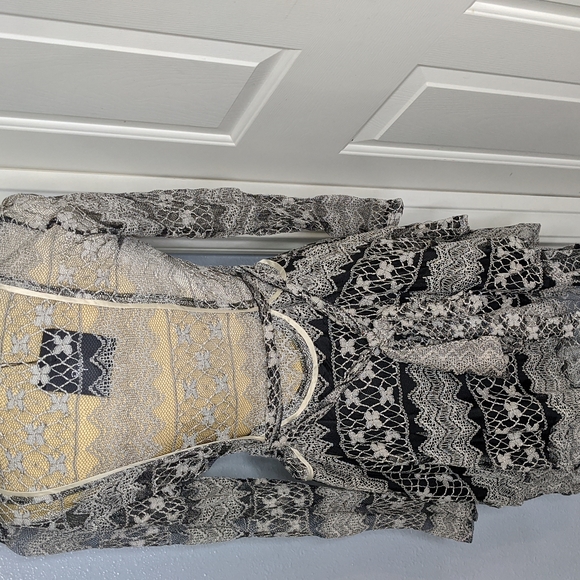 Ryu | Dresses | Ryu Lace Black And White Dress Nwt Jacket Crochet ...